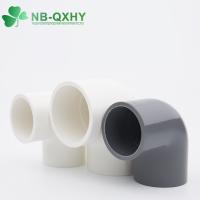 China UPVC PVC Water Supply Pipe Fittings Grey/White/Blue Color GB/DIN Standard Customization for sale