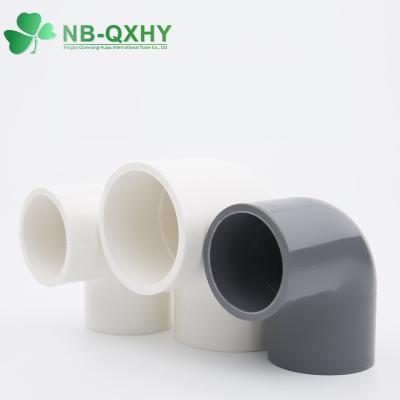 China UPVC PVC Water Supply Pipe Fittings Grey/White/Blue Color GB/DIN Standard Customization for sale
