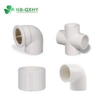 China UPVC PVC Water Supply Pipe Fittings Grey/White/Blue Color GB/DIN Standard Customization for sale