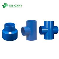 China UPVC PVC Water Supply Pipe Fittings Grey/White/Blue Color GB/DIN Standard Customization for sale