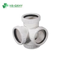 China NB-QXHY PVC/UPVC Lateral Drain Dwv Tee 90°Cross Pipe Fitting with EPDM Rubber Band for sale