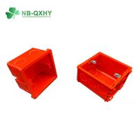 China 20mm Plastic Red Color Square Conduit Enclosure Wire Switch Box for in Chinese Market for sale