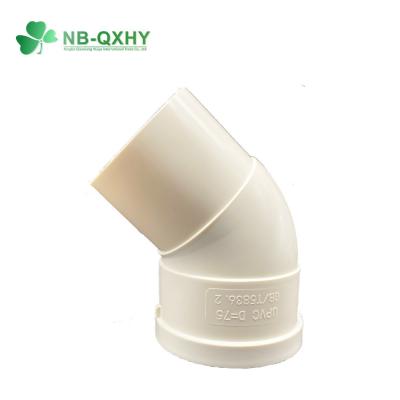 China PVC/UPVC GB Standard Water Drain Flat Pipe Elbow Fitting for D2665 Wall Thickness for sale