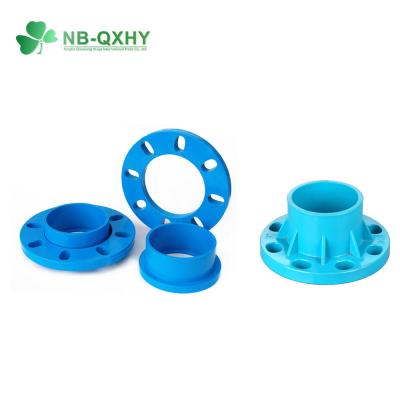 China NB-QXHY Blue/Grey Plastic UPVC DIN Standard Pipe Fitting Flange Sealing Surface RF OEM for sale