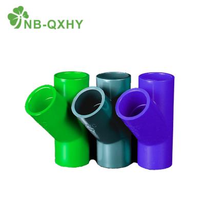 China Mould Size Complete with 20mm to 400mm NB-QXHY Blue/Red/PVC UPVC Pipe Fitting Tee for sale