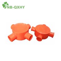 China UV Protection Red/White PVC Cable Conduit Electric Four-Way Pipe Fitting Cross 20-63mm for sale