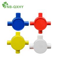 China UV Protection Red/White PVC Cable Conduit Electric Four-Way Pipe Fitting Cross 20-63mm for sale