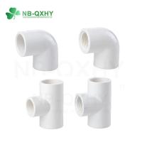 China OEM PVC UPVC Sch40/80 Plastic Elbow Pipe Fittings for Water System 1/2