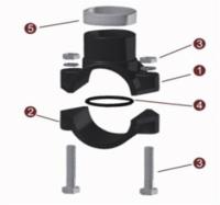 China 304 Stainless Steel Saddle Pipe Clamp U Pipe Brackets Plastic Clamps for Customization for sale
