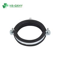 China Mirror Polished Flexible Wholease Black Double Galvanized Pipe Clamp with EPDM Rubber for sale