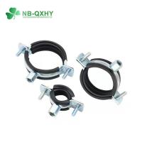 China Mirror Polished Flexible Wholease Black Double Galvanized Pipe Clamp with EPDM Rubber for sale