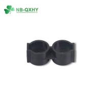 China Welding PVC/Plastic Double Tube Water Supply Pipe Fitting Clamp with Butterfly Type for sale