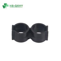 China Welding PVC/Plastic Double Tube Water Supply Pipe Fitting Clamp with Butterfly Type for sale