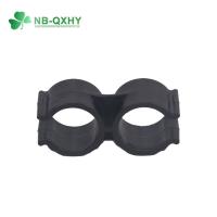 China Welding PVC/Plastic Double Tube Water Supply Pipe Fitting Clamp with Butterfly Type for sale