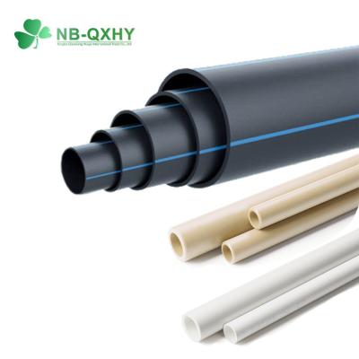 China Round Head Code DIN ASTM GB Plastic Tube Water UPVC CPVC Sch40 Sch80 PPR PVC HDPE Pipe for sale