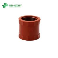 China Hot Water Brown Red Pn16 Female Coupling Forged Bathroom Accessories Pph Pipe Fitting for sale