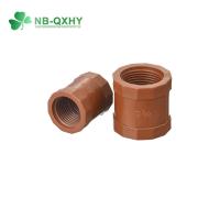 China Hot Water Brown Red Pn16 Female Coupling Forged Bathroom Accessories Pph Pipe Fitting for sale