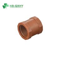 China Hot Water Brown Red Pn16 Female Coupling Forged Bathroom Accessories Pph Pipe Fitting for sale