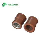China Hot Water Brown Red Pn16 Female Coupling Forged Bathroom Accessories Pph Pipe Fitting for sale