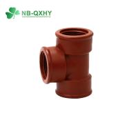 China PPH Plastic Pipe Fitting Round Head Code Red Pn16 Thread Female Tee Customized Request for sale