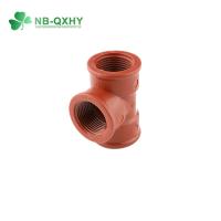China PPH Plastic Pipe Fitting Round Head Code Red Pn16 Thread Female Tee Customized Request for sale