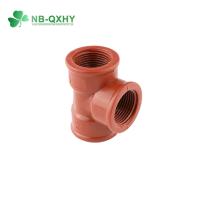 China PPH Plastic Pipe Fitting Round Head Code Red Pn16 Thread Female Tee Customized Request for sale