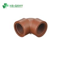 China Red Pn16 Female 90 Degree Elbow Pph Water Pipe Sanitary Fitting SGS Certified and 3/4 for sale