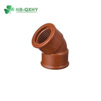 China Red Pn16 Female 90 Degree Elbow Pph Water Pipe Sanitary Fitting SGS Certified and 3/4 for sale