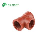 China Supply Red Color Pn16 Pipe Fitting Pph Female Tee for Your Oil and Gas System for sale