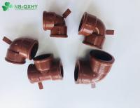 China Pn16 Pressure Red Plastic Pipe Fitting Pph Female Elbow for Hot Water Supply System for sale