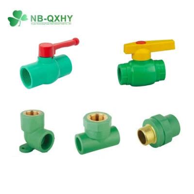 China PPR Double Union Ball Valve with PPR Pipe Fittings Pn20 and Pn25 in Forged Design for sale