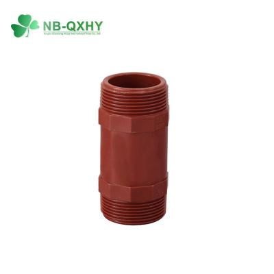 China Supply Competitive Pn16 Red Plastic Pipe Fitting PPH Pipe Nipple with SGS Certificate for sale