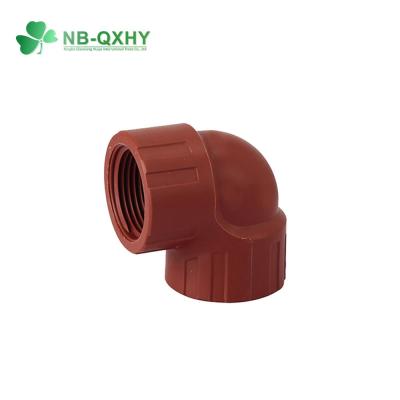 China Round Head Code Pn16 Pph Red Plumbing Fitting Pipe Elbow 90 Degree Elbow for Sale for sale