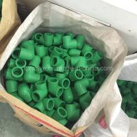 China QX Plastic Green 45deg Elbow PPR Pipe Fitting for Hot and Cold Water Plumbing Network for sale