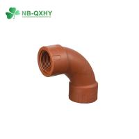 China Hot Brown Plastic Pph/PP Elbow Pipe Fitting Welding Connection with BSPT Standard for sale