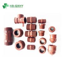 China Hot Brown Plastic Pph/PP Elbow Pipe Fitting Welding Connection with BSPT Standard for sale