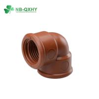 China PPH Brown Red Colors Water Plumbing Pipe Fitting for Household Water Customized Request for sale