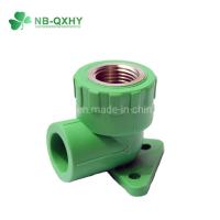 China NB-QXHY Welding Connection 90 Degree PP-R Brass Elbow with Plate for sale