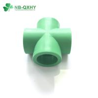 China 20mm to 110mm PPR Fitting Cross Tee 4 Way for Hot and Cold Water Pipes at Competitive for sale