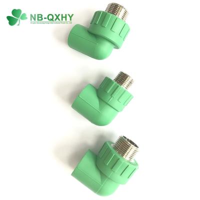 China PPR Pipe Fittings 90 Degree Elbow Male Threaded Elbow for Hot and Cold Water Pipes for sale
