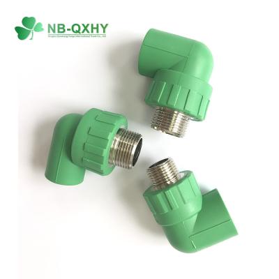 China 90 Degree Angle Male Threaded PPR Pipe Fittings with Brass Connection Type for sale