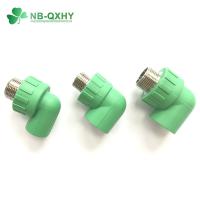 China 90 Degree Angle Male Threaded PPR Pipe Fittings with Brass Connection Type for sale