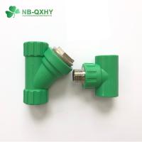 China Korea Materials PPR Pipe Fittings Male Threaded Tee with Brass Equal Lateral 90°Tee for sale
