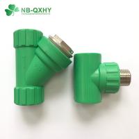 China Round Head Code Equal Tees Male Threaded PPR Fitting Forged Plastic Pipe Fitting with Brass for sale