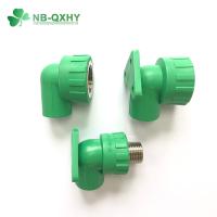 China Welding Connection PP-R Male 90 Degree Elbow with Brass Female Elbow and Plate for sale