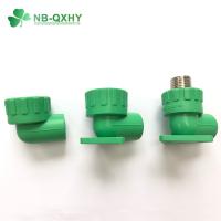 China Welding Connection PP-R Male 90 Degree Elbow with Brass Female Elbow and Plate for sale