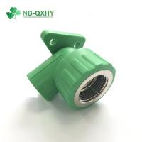 China Welding Connection PP-R Male 90 Degree Elbow with Brass Female Elbow and Plate for sale