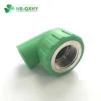 China Welding Connection PP-R Male 90 Degree Elbow with Brass Female Elbow and Plate for sale