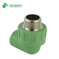 China PP-R Hot Water Male Thread Elbow with Brass 90deg Angle for sale