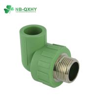 China Middle East Market Green PPR Pipe Fitting Male Thread Elbow with Brass for Hot Water for sale